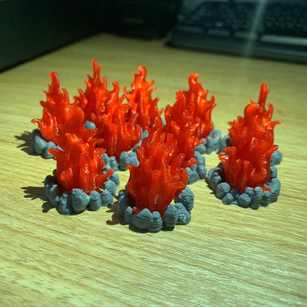 [Plastic] Fire/Bonfire Token for Tabletop Games / Board Game - ชุด ...