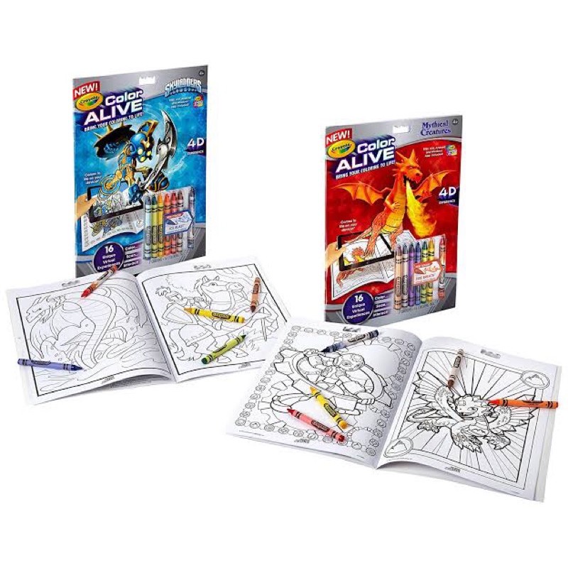 สมุดระบายสี 4D Crayola Color Alive Action Coloring Pages | Shopee Thailand
