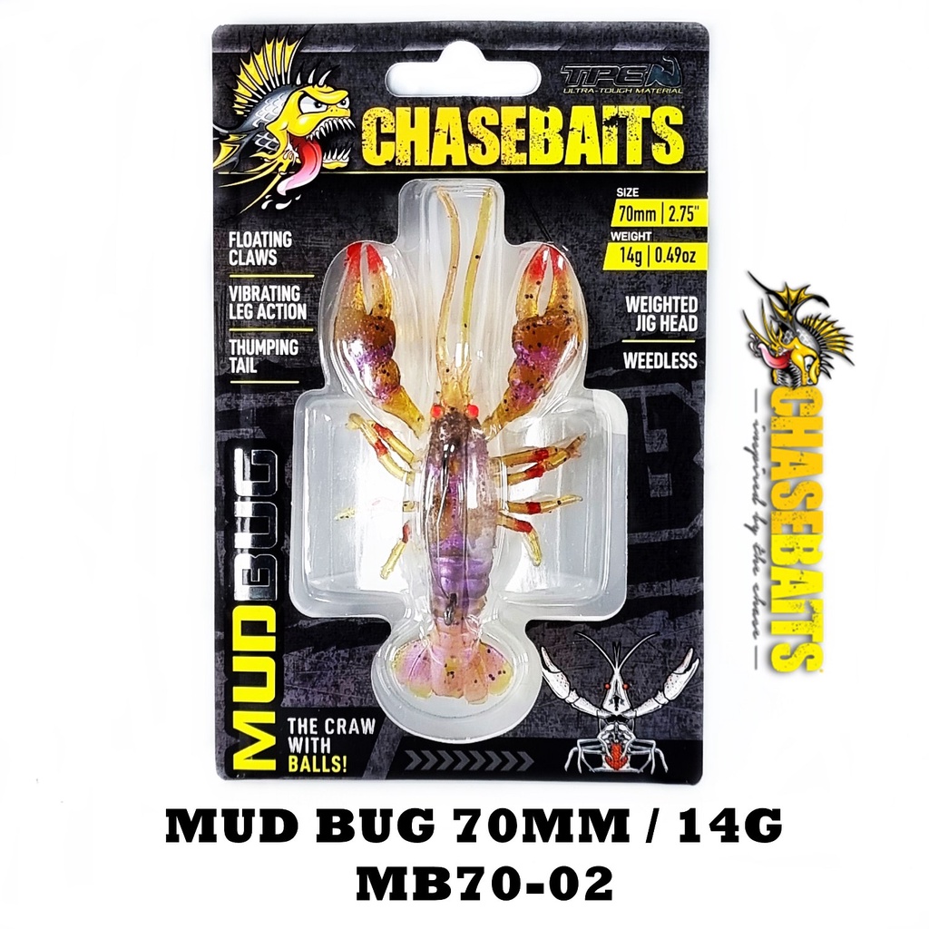 CHASEBAITS MUD BUG กุ้งเคลฟิช ยาง มหาเทพ ของแท้ 100% | Shopee Thailand