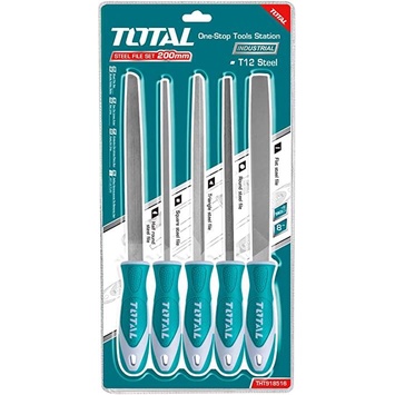 TOTAL ตะไบเหล็ก 5ตัวชุด รุ่นTHT918516 รุ่นงานหนัก กลม แบน ท้องปลิง สีเหลี่ยม สามเหลี่ยม Files ...