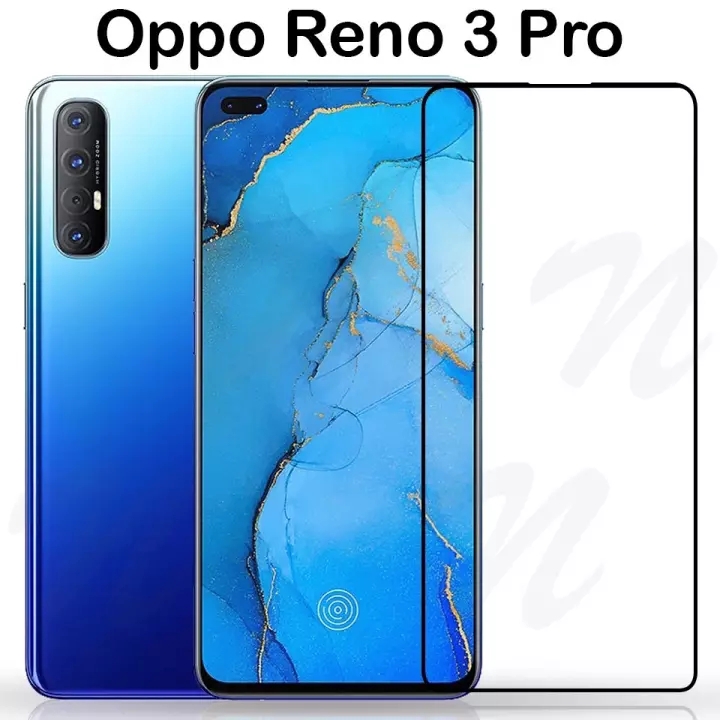 ฟิล์มกระจกนิรภัยเต็มจอ For OPPO Reno 3Pro ฟิล์มกระจกเต็มจอ ฟิล์มกัน ...