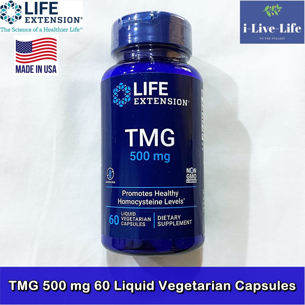 Life Extension - TMG 500 mg 60 Liquid Vegetarian Capsules สารสกัดจากต้ ...