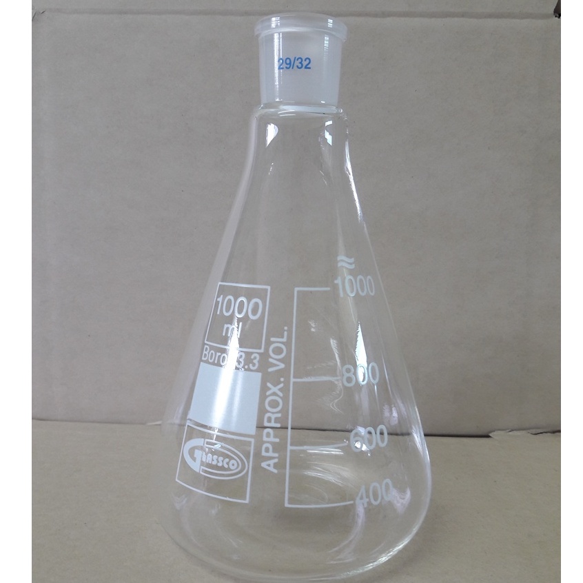 Erlenmeyer Flask w/Joint 29/32 100ml 250ml 500ML 1000ML ขวดชมพู่พร้อม ...