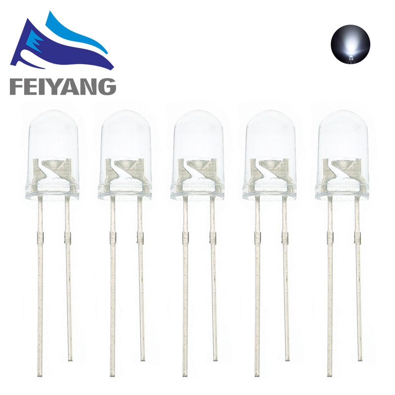 ชุดหลอดไฟ Led ไดโอดเปล่งแสงสีขาวสีแดงสีฟ้าสีเขียวสีส้มสีเหลืองสีชมพู ...