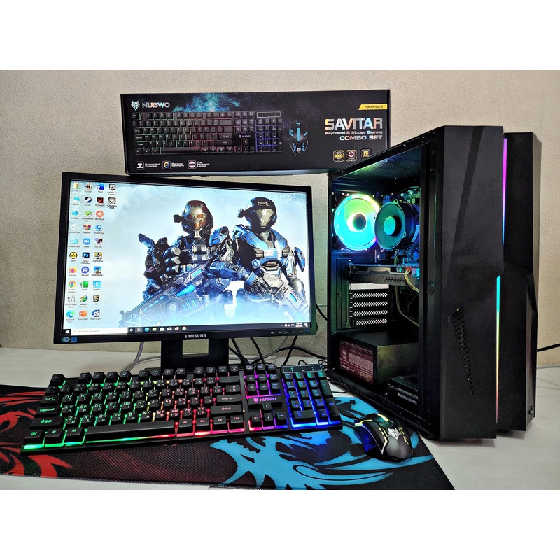 คอมชุด Core i5 พร้อมจอLED 22" เล่นเกมส์ ทำงานเรียน ครบเซตสวยๆRGB ...
