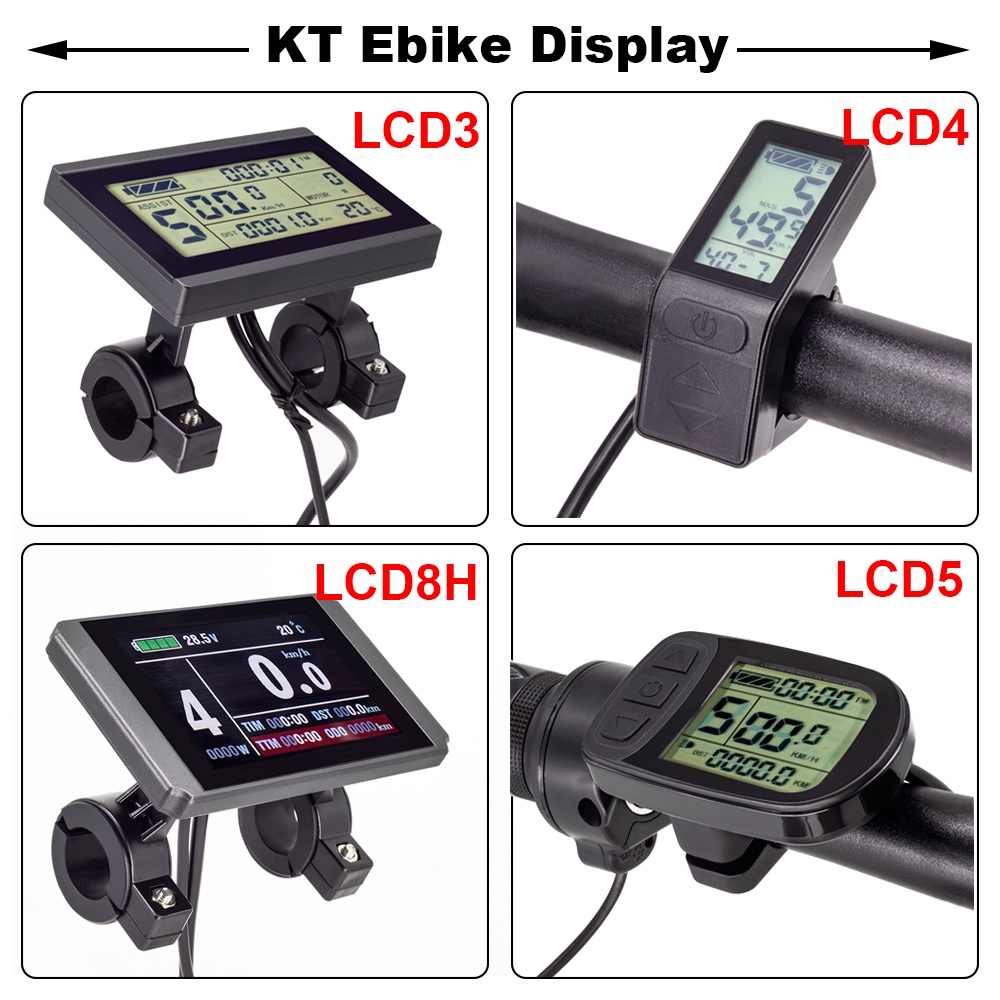 Ebike Lcd Display KT LCD3 LCD4 LCD5 Screen for KT Controller 24V 36V ...