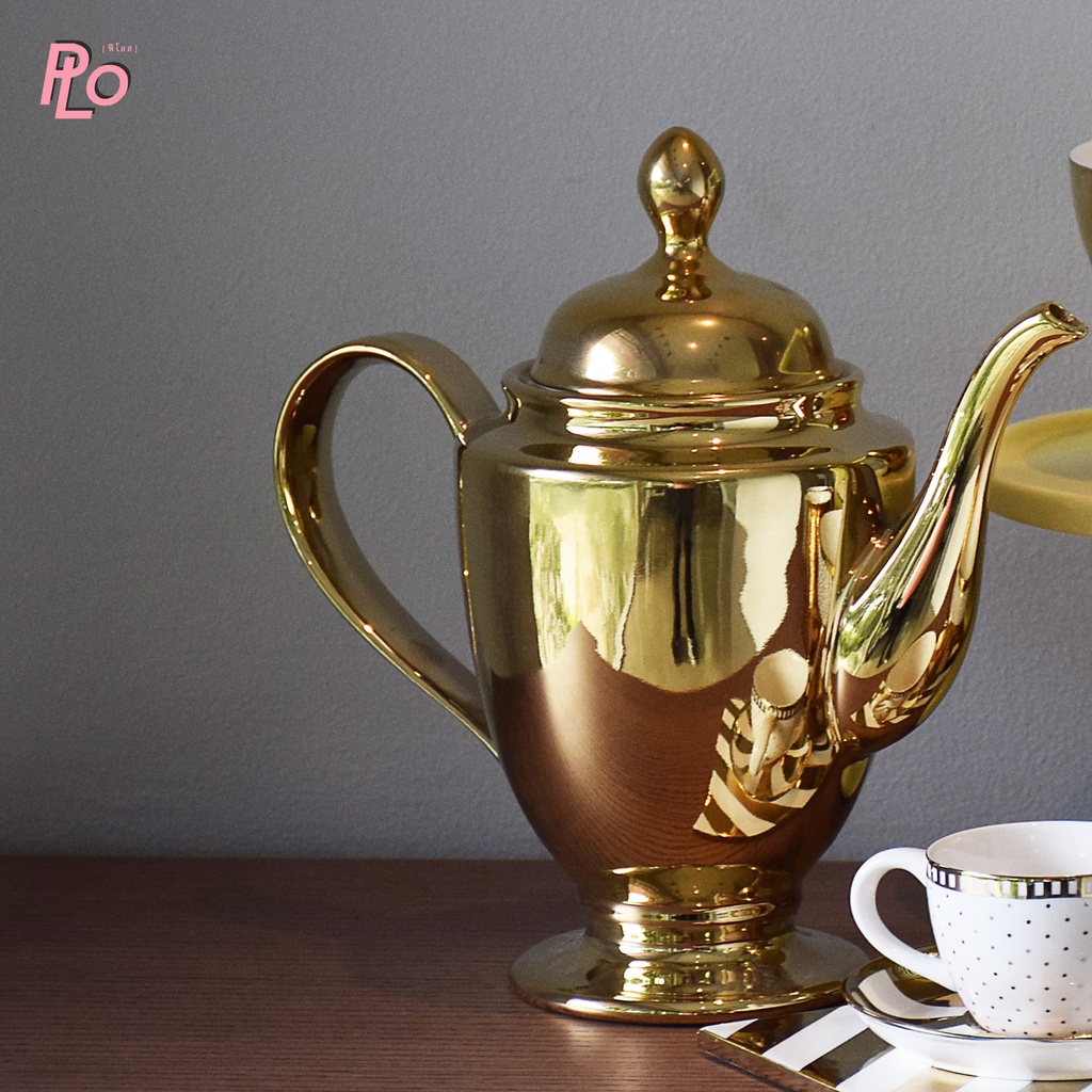 Philos(ฟิโลส) Miss etoile Teapot Gold Ceramic | กาน้ำชาเซรามิค สำหรับ ...