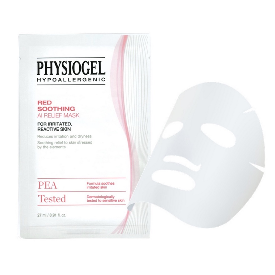 Physiogel Red Soothing Ai relief Mask ฟิสิโอเจล เรด ซูทติ้ง เอไอ รีลีฟ มาสค์ สีชมพู | Shopee ...