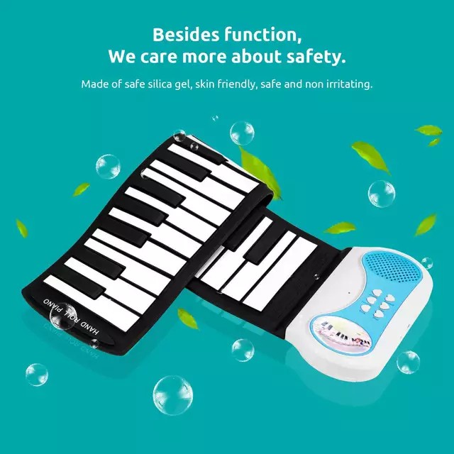 37 Keys Flexible Hand Roll Up Piano Portable เปียโนแบบพกพา เปียโน ...