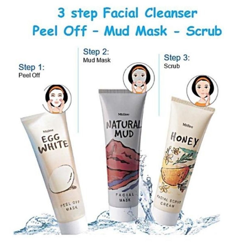 Mistine Naturl mud facial mask ครีม มาส์ก พอกหน้า,ลอกไข่,ขัด สูตรผสมโคลนธรรมชาติ 85g. มิสทีน ...