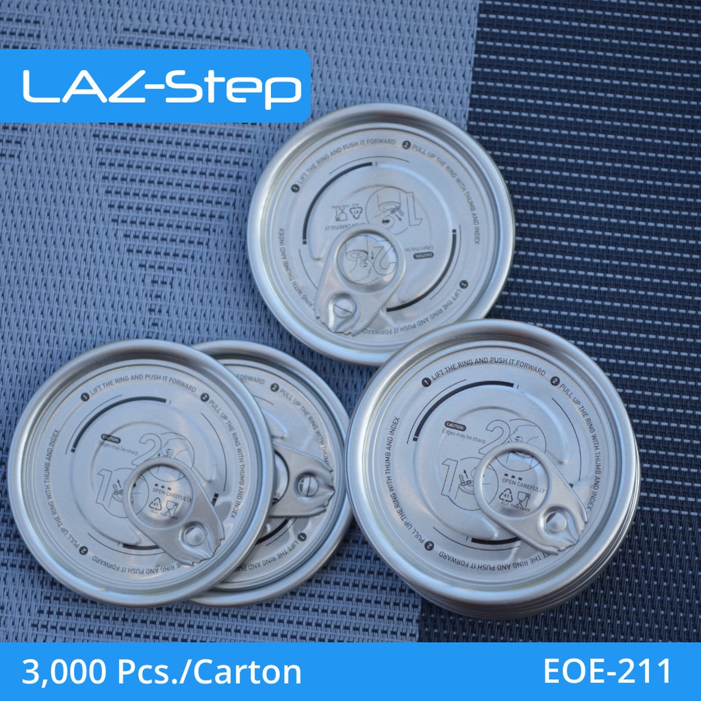 LAZ-Step ฝาอลูมิเนียม ฝาปิดกระป๋อง แบบห่วงดึง EOE :211 Aluminum EOE (Easy Open Top Lids/ End ...