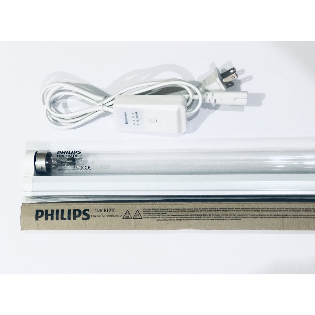 ชุดหลอดฆ่าเชื้อ PHILIPS LAMP TUV F17T8 18W T8 UVC GERMICIDAL (ยาว 60 ...