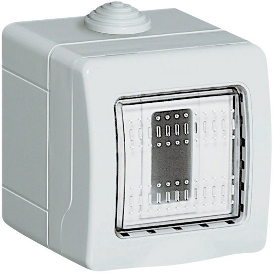 กล่องกันน้ำแบบลอย 1 ช่อง B-TICINO 25501 สีเทา กล่องสายไฟ ท่อร้อยสายไฟ ...