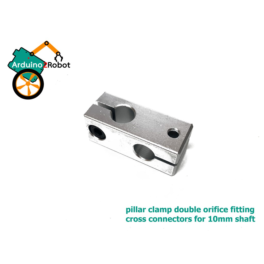 pillar clamp double orifice fitting cross connectors for 10mm shaft ...
