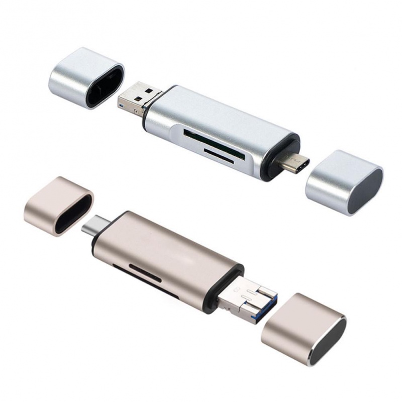5 In 1 Type-C Otg Card Reader พร้อมอินเตอร์เฟส Micro Usb สําหรับอ่าน ...