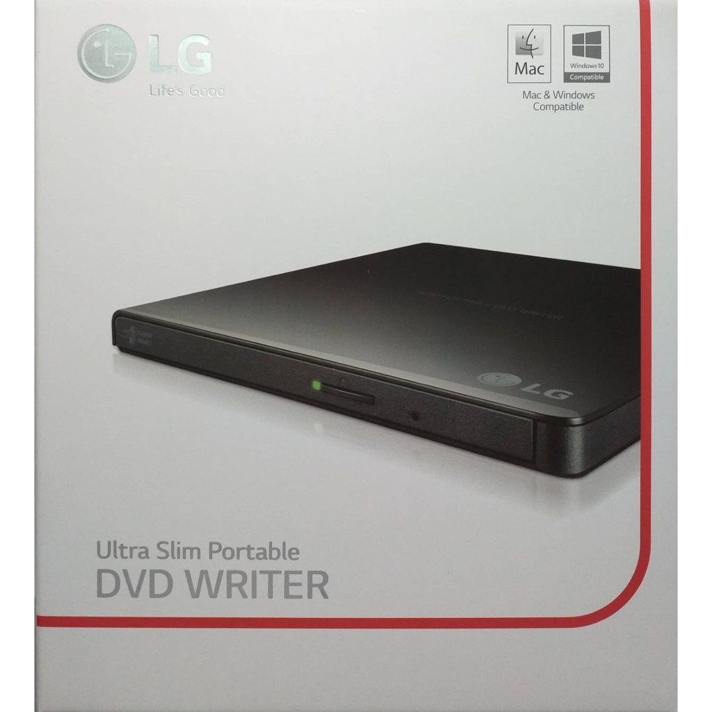 LG EXTERNAL DVD RW (LG-DVD RW Black) Ultra-Slim Portable DVD Burner ...