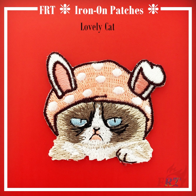 ☸ Fashion Brand：Angry Cat Patch ☸ 1Pc Diy Sew On Iron On Badges Patches ...