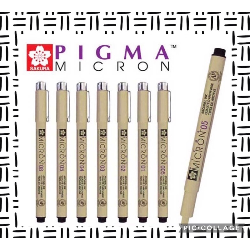 🎖ปากกาตัดเส้น พิกม่า ซากุระ (SAKURA Pigma Pen) แบบหัวเข็ม | Shopee Thailand