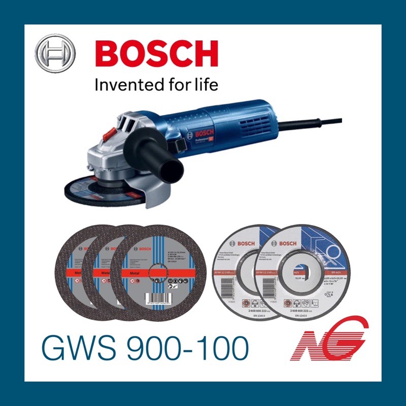 เครื่องเจียรไฟฟ้า 4” BOSCH GWS 900-100 Professional 06013960KA + ใบตัด ... เครื่องเจียรไฟฟ้า 4” BOSCH GWS 900-100 Professional 06013960KA + ใบตัด ...