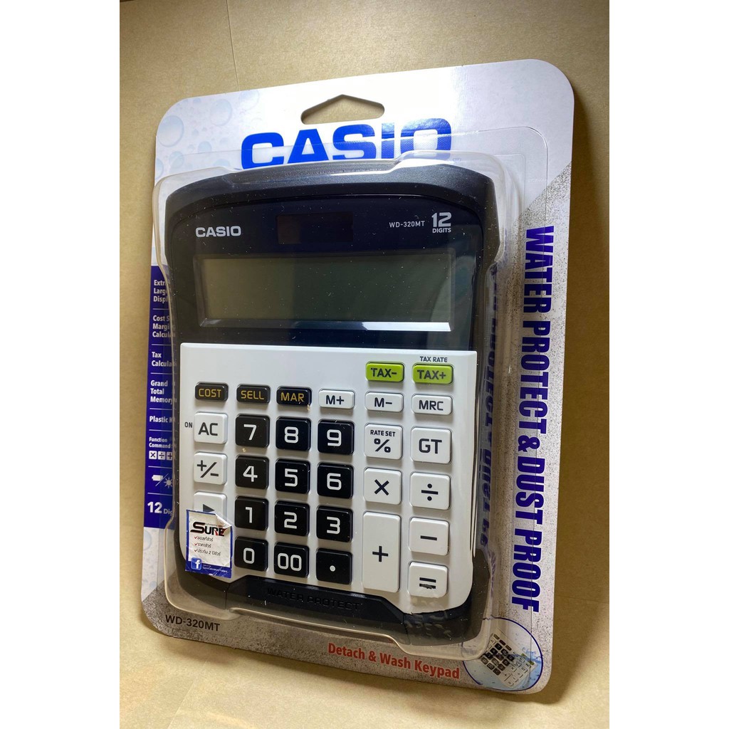 เครื่องคิดเลขกันน้ำ Casio WM-320MT / WD-320MT / WD-220MS ของแท้100% รับประกัน 2 ปี | Shopee Thailand
