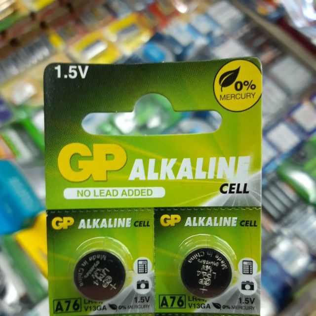(จำนวน2ก้อน) ถ่านกระดุม GP LR44(A76, AG13) 1.5V ของใหม่ ของแท้บริษัท มีข้อมูลภาษาไทยด้านหลังแพค ...