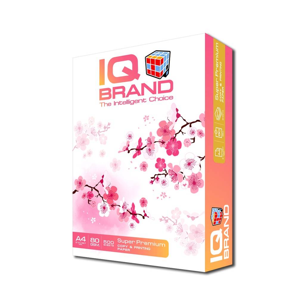 IQ Brand กระดาษถ่ายเอกสาร A4 80 แกรม IQ ชมพู Grade A (เกรดเทียบเท่ายี่ห้อ one) | Shopee Thailand