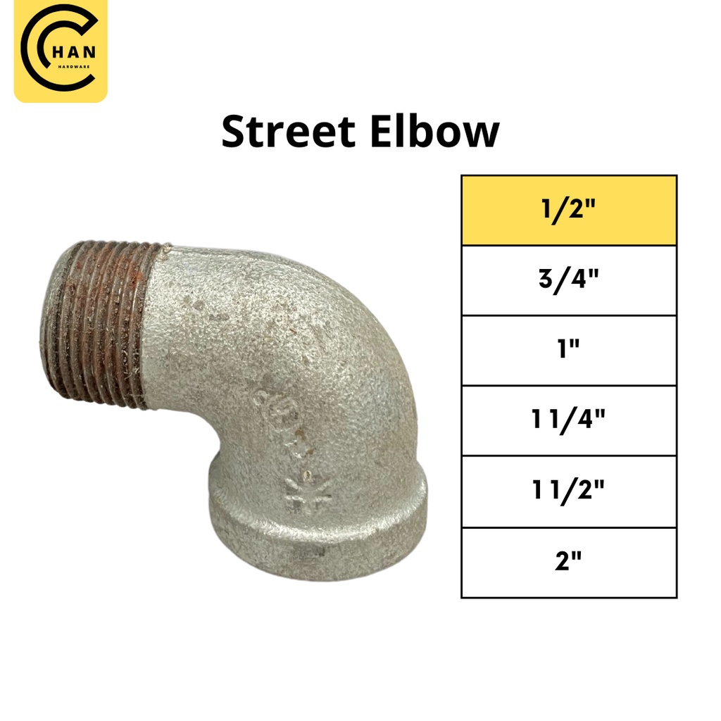 [1/2 นิ้ว] ข้อต่อ GI เหล็กชุบสังกะสี Besi | Elbow Socket Tee End Cap ...