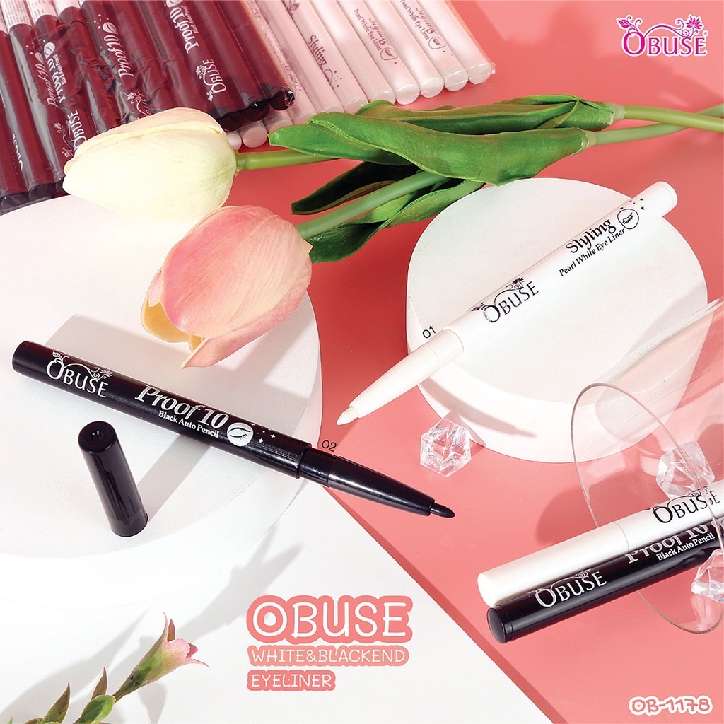 อายไลเนอร์ เขียนขอบตา แบบดินสอ บน ล่าง วิ้งๆ โอบิวซ์ OBUSE EYELINER OB ...