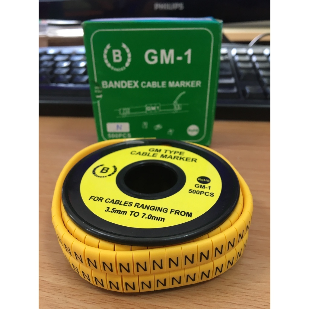 เคเบิ้ลมาร์คเกอร์ CABLE MARKER (NUMBER AND LETTERS) (BANDEX) รุ่น GM ...