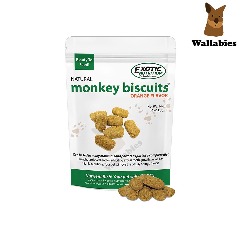 Exotic Nutrition MONKEY BISCUITS (ORANGE) 0.40kg มังกี้บิสกิต อาหารเม็ด ...