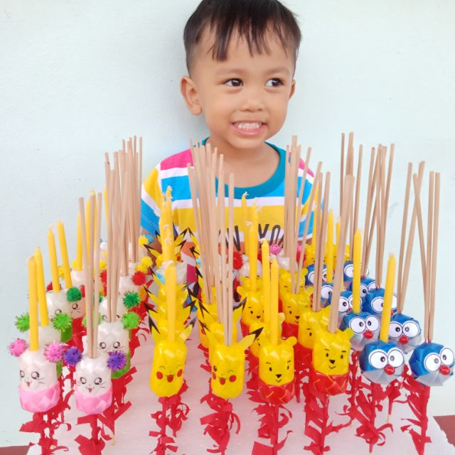 ธูปเทียนปักกระทง ลายการ์ตูน | Shopee Thailand