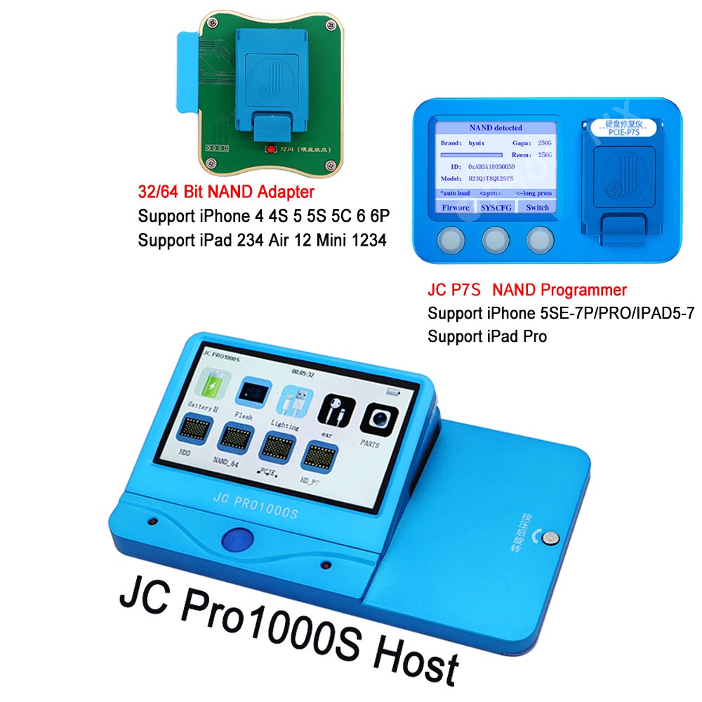 Jc Pro 1000S P7S P13 NAND แฟลชโปรแกรมเมอร์สําหรับ 5 5S 6 6S 7 8 X XS XR ...