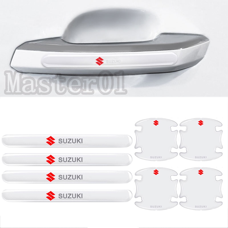 8 ชิ้น / เซ็ต สติกเกอร์ชามประตูรถใส สติ๊กเกอร์ติดแฮนด์ / Car Door ...