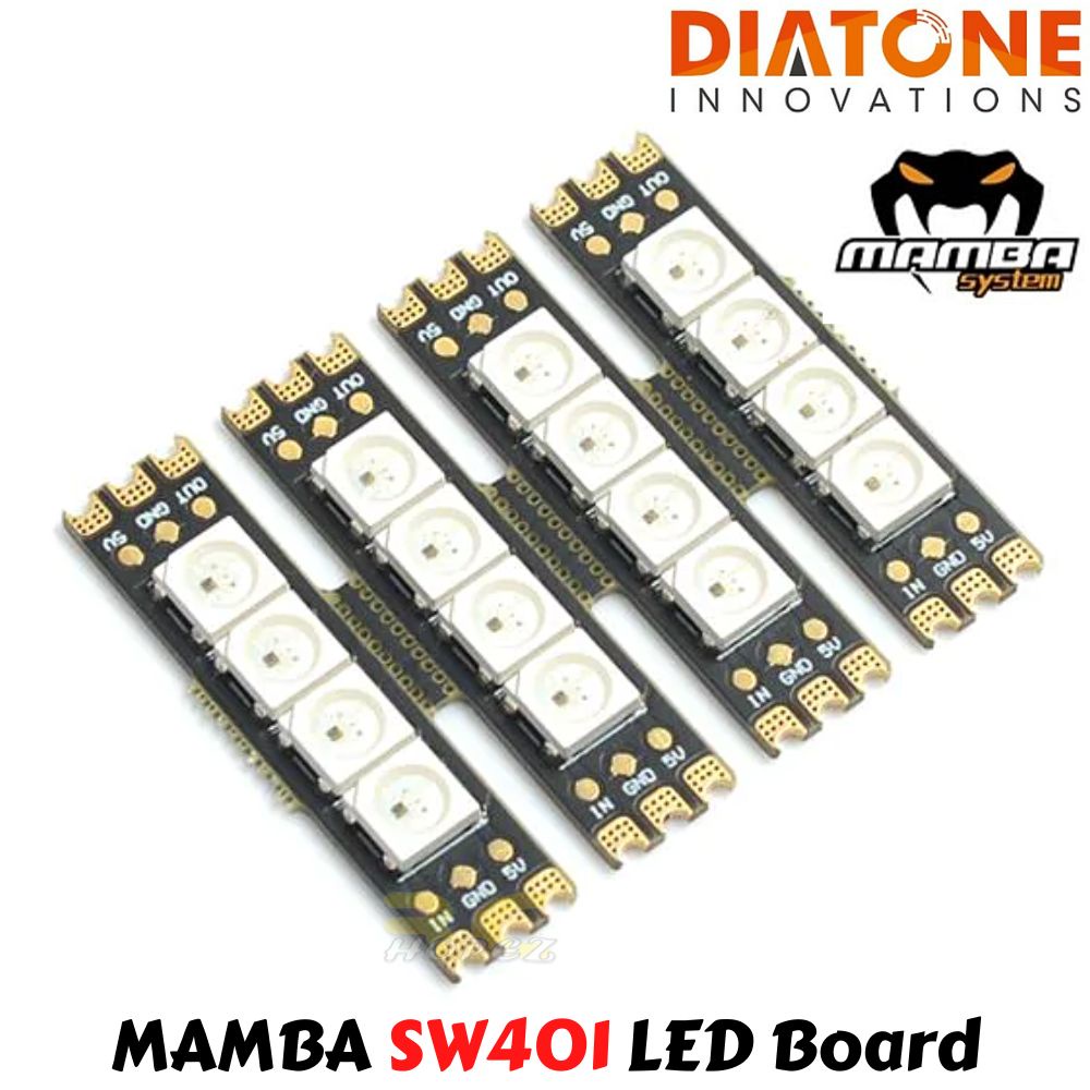 Diatone 401W 5V สีสัน RGB MAMBA LED Strip Light Board สําหรับ RC Drone ...