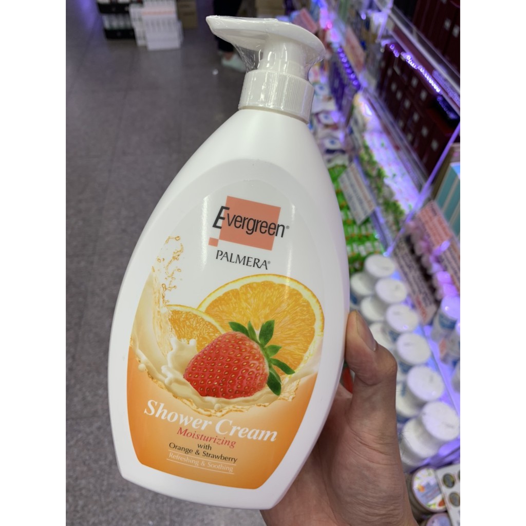 Evergreen Palmera Moisturizing Shower Cream with Orange & Strawberry ...
