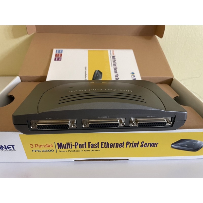 Print Server 3 Parallel Multi-Port Ethernet (share Printers in one device) รุ่น FPS-3300 (PLANET ...