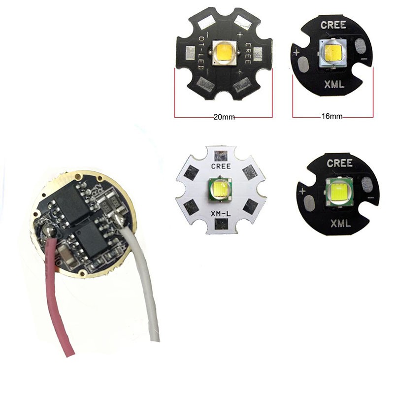 ไฟฉาย LED CREE 10W XM-L L2 สว่างกว่า T6 สีขาวอบอุ่น 5 ชิ้น พร้อมฐานดาว ...