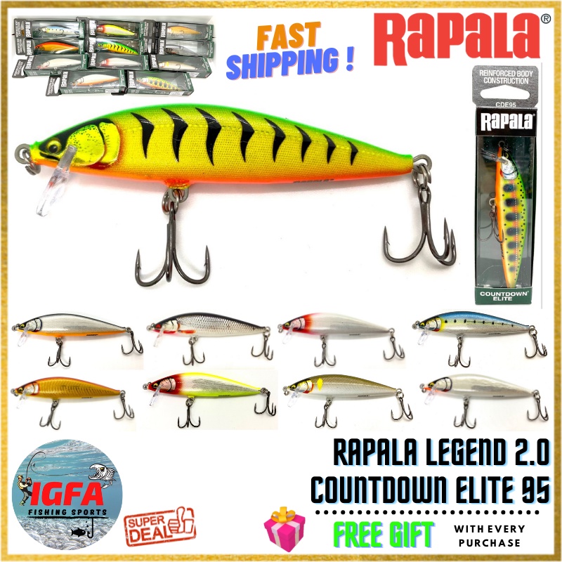 [IGFA] Rapala CDE 35 & 95 Rapala Countdow ELITE LEGEND 2.0 COUNTDOWN ELITE Gewang Rapala Lure ...