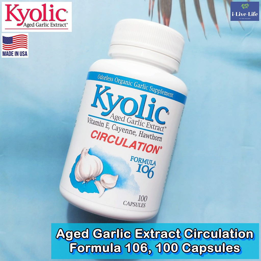 50% Sale!! 05/2025 สารสกัดจากกระเทียม ไร้กลิ่น Aged Garlic Extract Circulation Formula 106, 100 ...