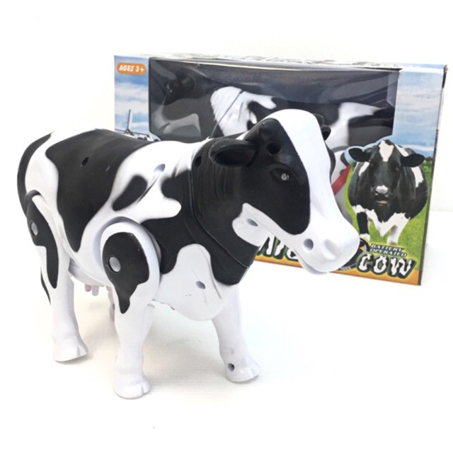 milk cow battery operated วัวนมใส่ถ่าน เดินได้มีไฟมีเสียง | Shopee Thailand