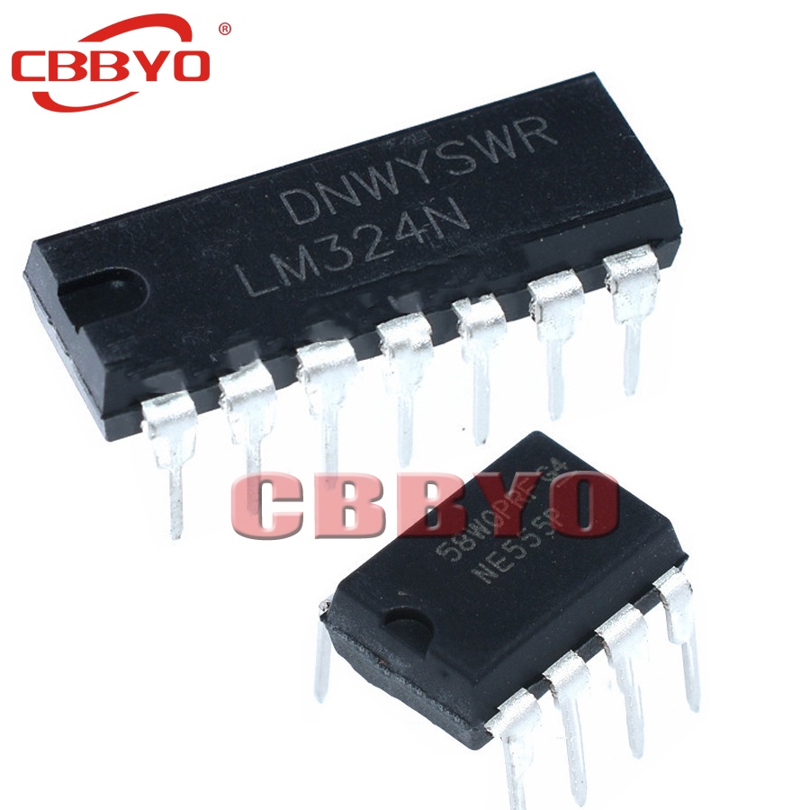 วงจรรวม UA741 LM324 LM393 LM339 NE555 LM358 DIP LM358N LM324N LM339N LM393N NE555P UA741CN 20 ...