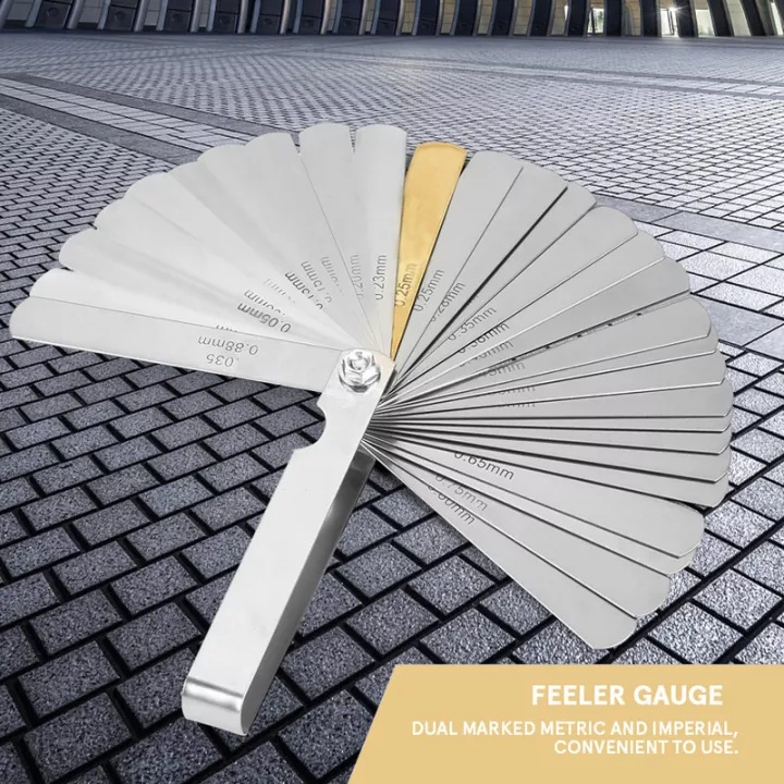 32 Feeler Gauge Metric Gap Fillers รถจักรยานยนต์และยานยนต์วาล์ว Setters ...