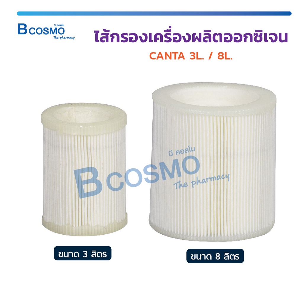ไส้กรองเครื่องผลิตออกซิเจน CANTA 3 L. / 8 L. ไส้กรองเครื่องผลิต ไส้กรอง / Bcosmo The Pharmacy ...