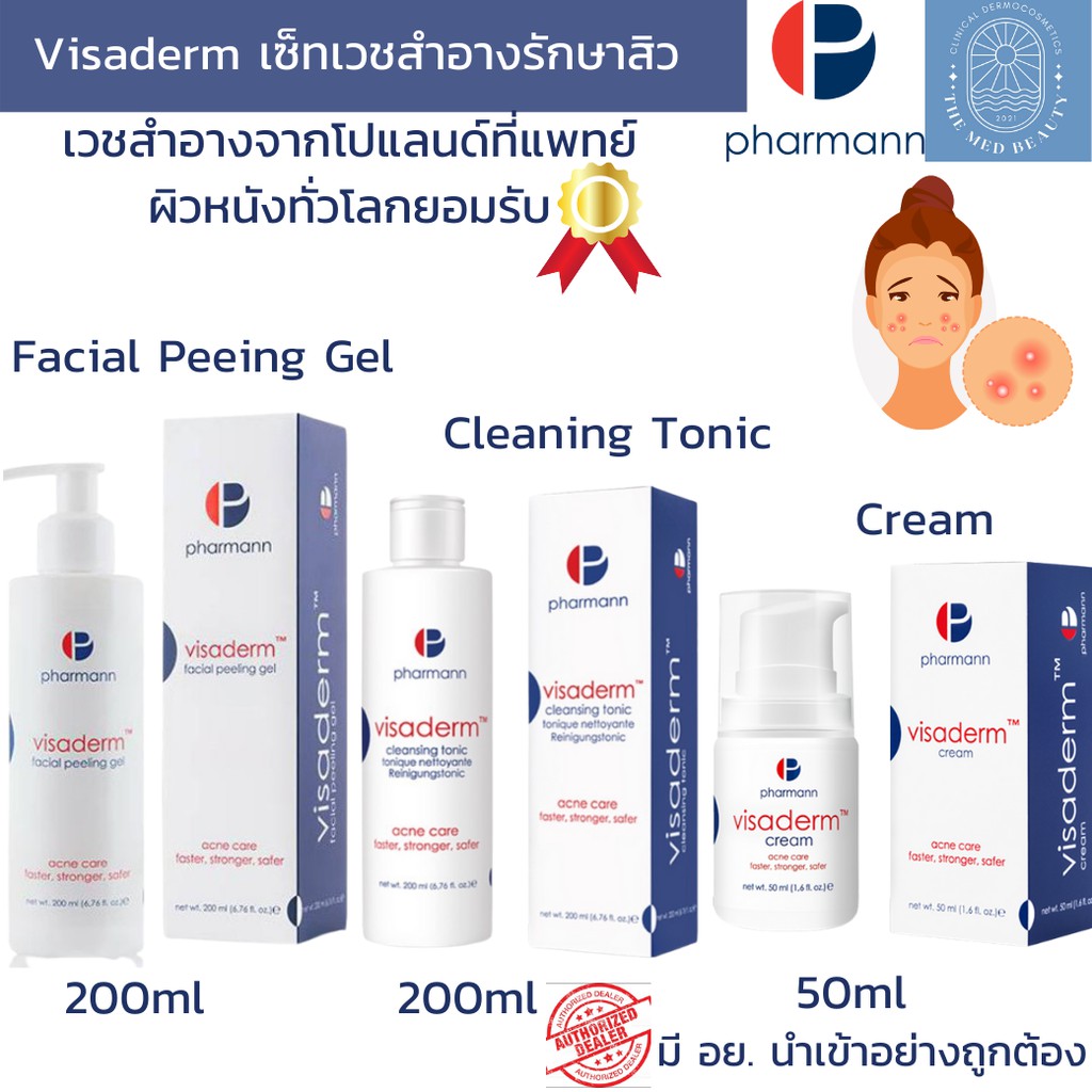 เวชสำอางโปแลนด์ เซ็ทรักษาสิว สิวอักเสบ สิวอุดตัน รอยสิว Pharmann ...
