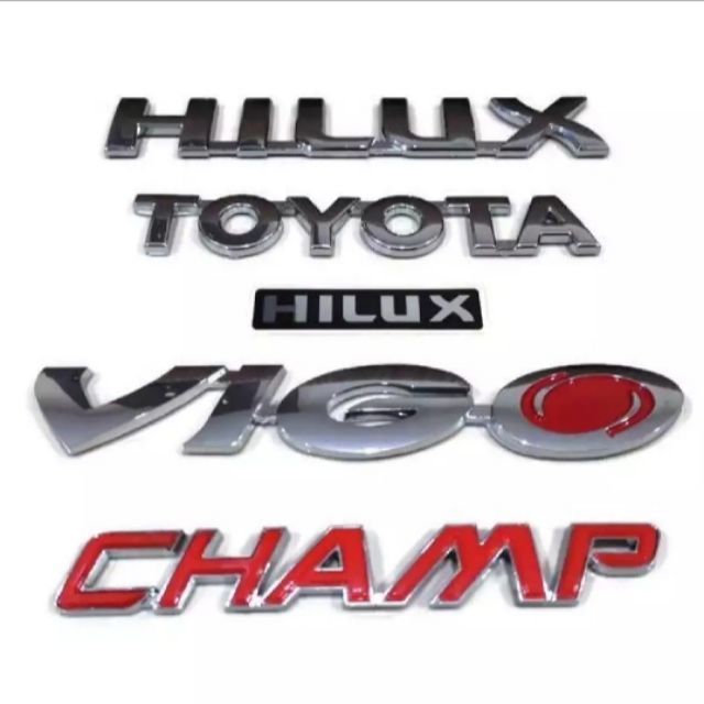 ป้ายโลโก้ วีโก้ Logo Vigo Champ ติดฝาท้ายยกชุด สุดคุ้ม!!!! | Shopee ...