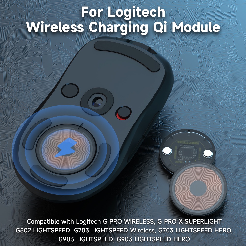 สําหรับ Logitech เมาส์ไร้สายชาร์จ QI โมดูลฐานสําหรับ Logi G502 G703 ...