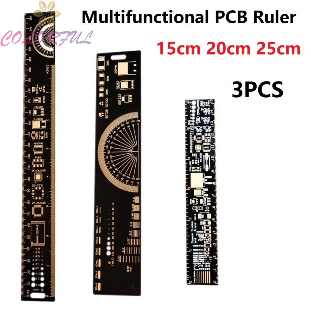 【COLORFUL】PCB Ruler 15/20/25cm 3PCS For Arduino Fans For Geeks Makers ...