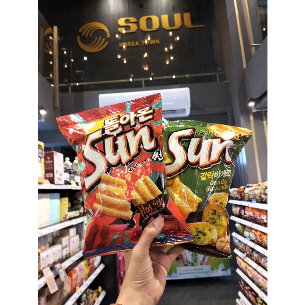 Orion Sun Chip Hot&Spicy Orion sun chips garlic butter โอริออน ซัน ฮอท ...
