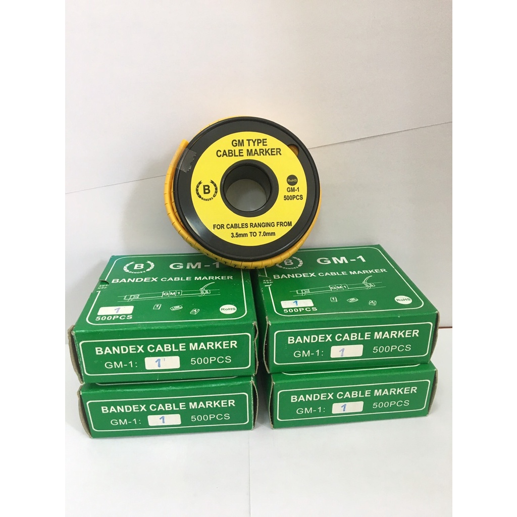 เคเบิ้ลมาร์คเกอร์ CABLE MARKER (NUMBER AND LETTERS) (BANDEX) รุ่น GM ...