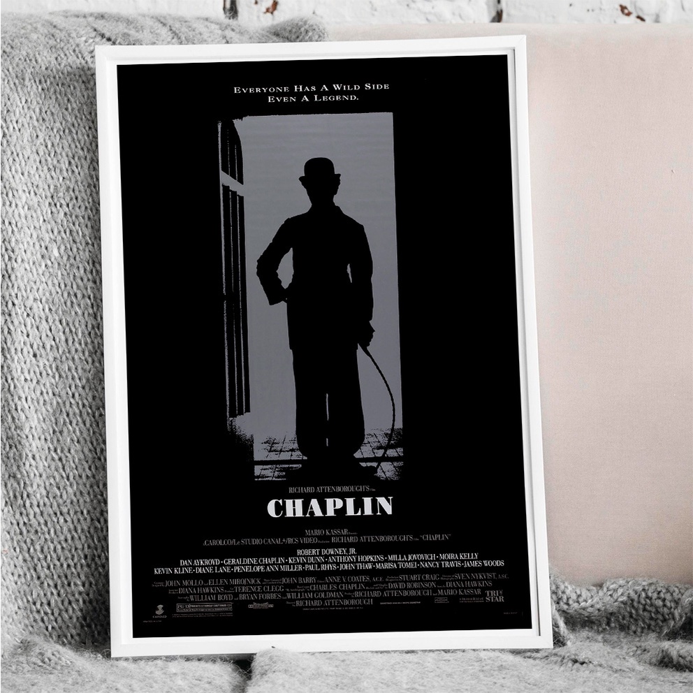 Chaplin Poster (1992) โปสเตอร์แชปลิน หัวเราะร่า น้ำตาริน " โรเบิร์ต ดา ...